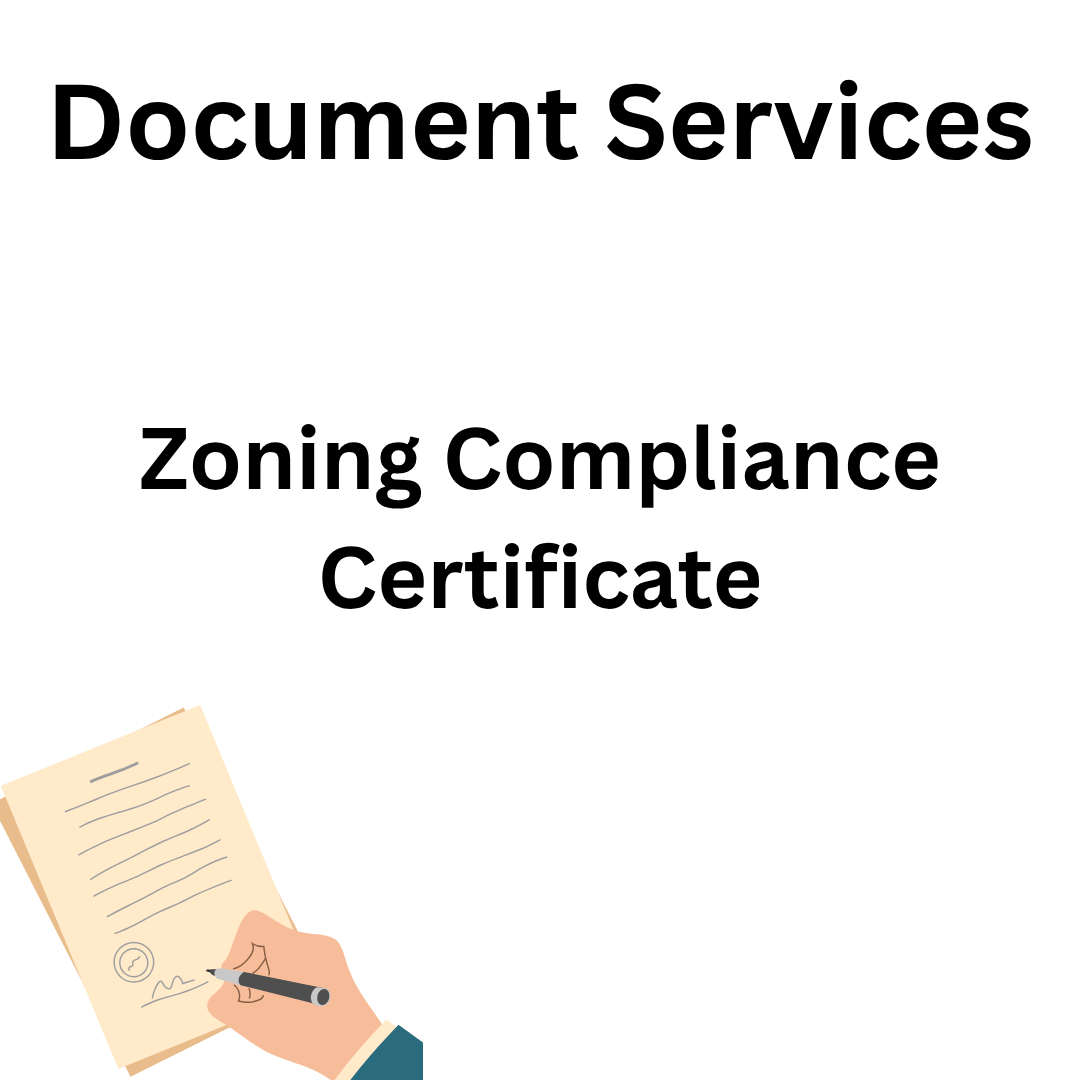 Zoning Compliance Certificate | Document Service | Notary
